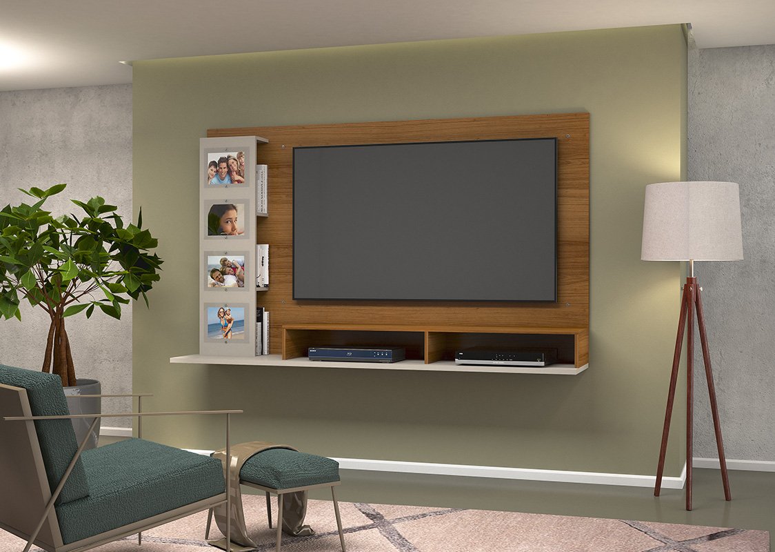 Painel para TV até 65 Polegadas Sabiá JCM Móveis:Noronha/Off White ...