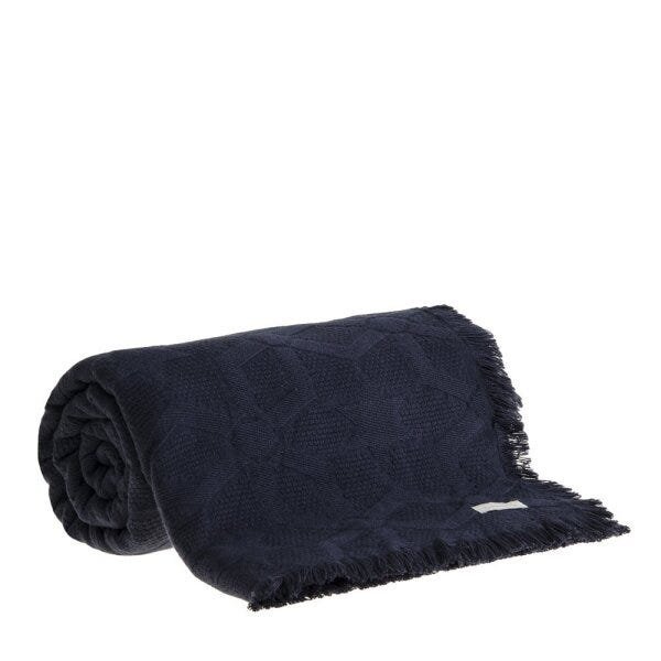 Colcha Queen Stellar Buddemeyer com Franja Cinza | MadeiraMadeira