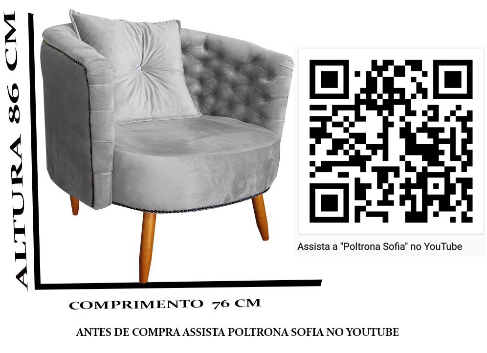 Poltrona Sofia Moderna Captonê Rosa | MadeiraMadeira