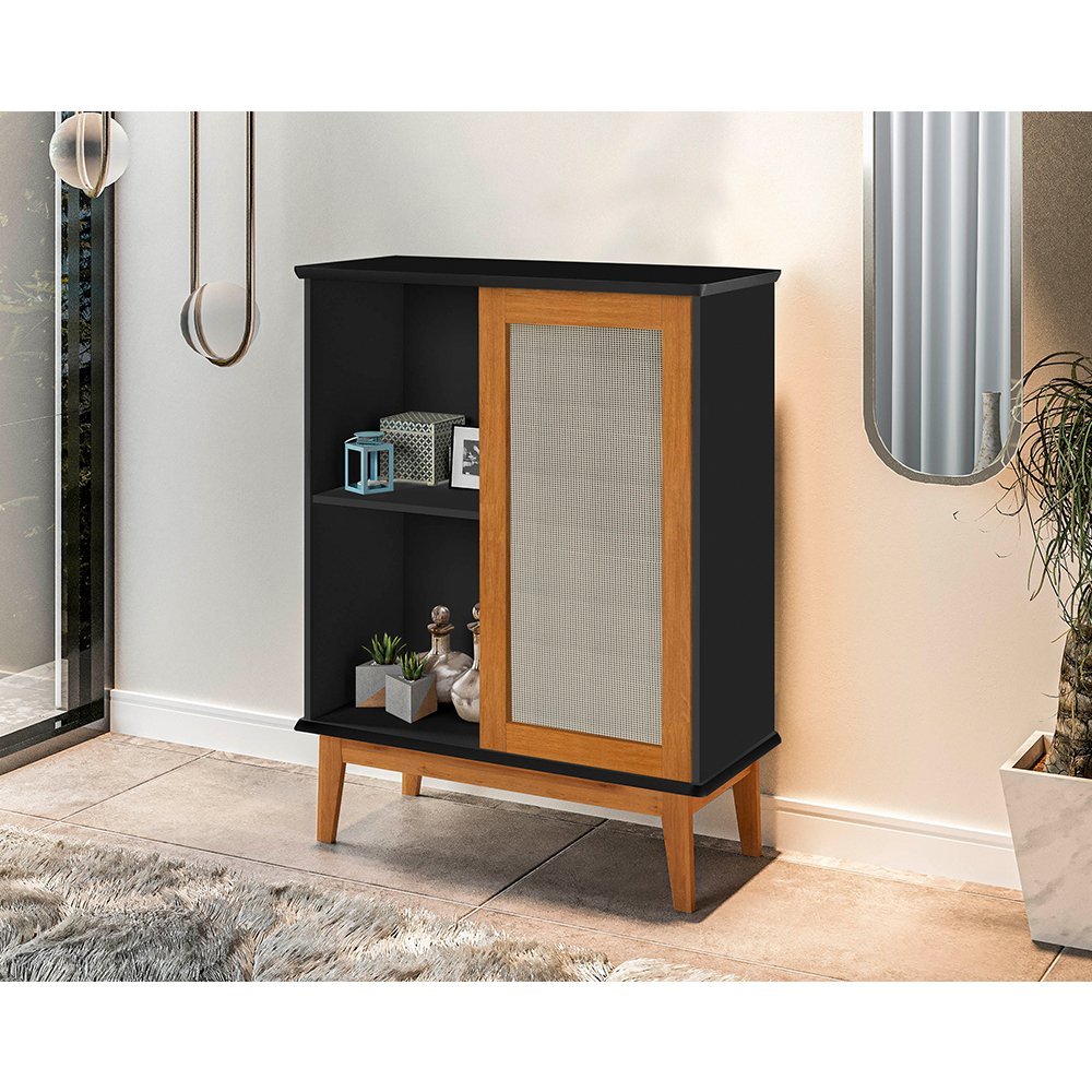 Armário Win Preto com Amêndoa | MadeiraMadeira