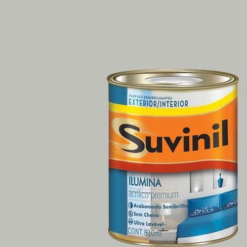 Tinta Acrilica Semi Brilho Premium Suvinil Prata 900ml. | MadeiraMadeira