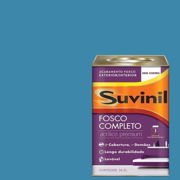 Tinta Acrílica Fosca Suvinil Azul-retrô 18lts | MadeiraMadeira