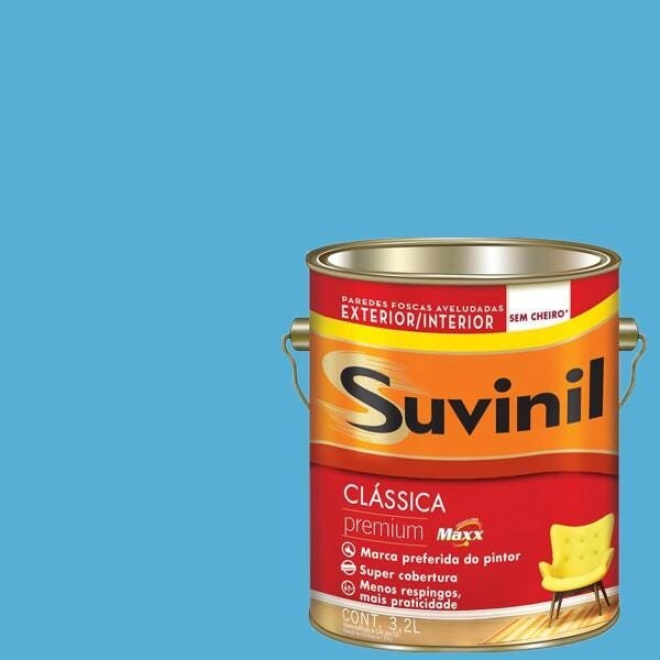 Tinta Látex Fosca Suvinil Azul-glacial 3,6lts | MadeiraMadeira