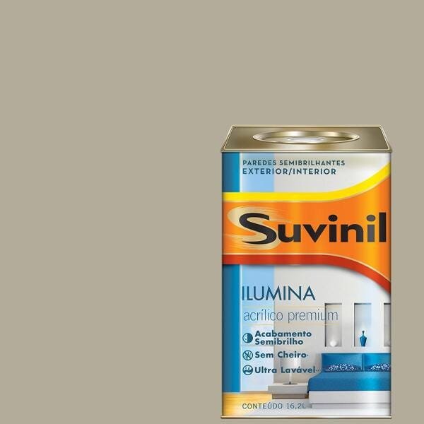 Tinta Acrílica Semi Brilho Suvinil Cascalho 18lts | MadeiraMadeira