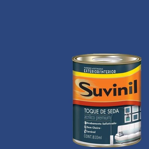 Tinta Acrílica Acetinada Suvinil Azul-real 900ml | MadeiraMadeira