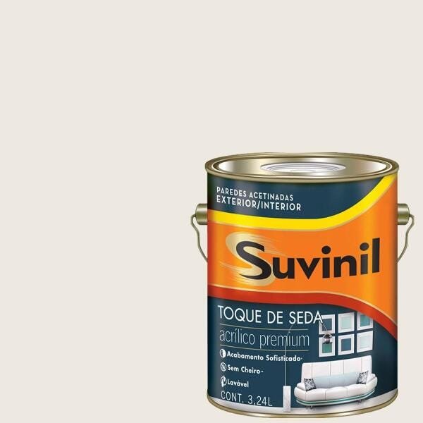 Tinta Acrílica Acetinada Suvinil Gelo Seco 3,6lts | MadeiraMadeira