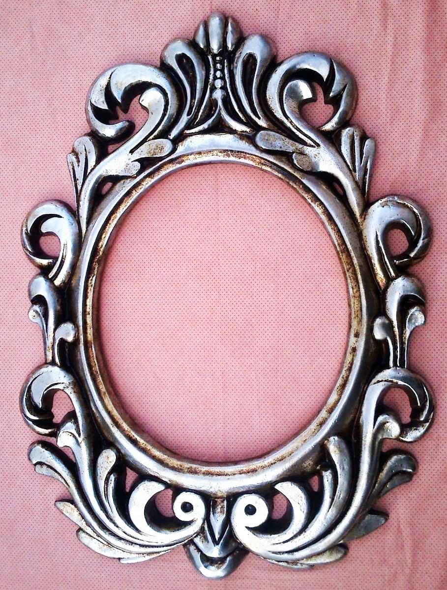 Moldura Decorativa Estilo Rococó Prata Vintage | MadeiraMadeira