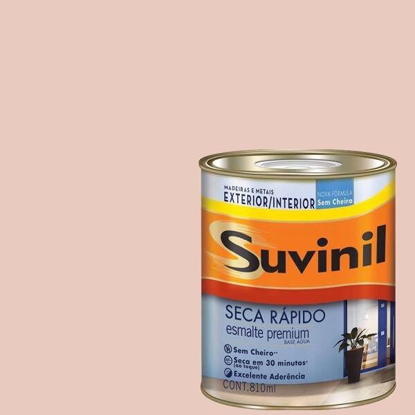 Tinta Esmalte Base Água Brilhante Suvinil Rosa Secreto 900ml ...