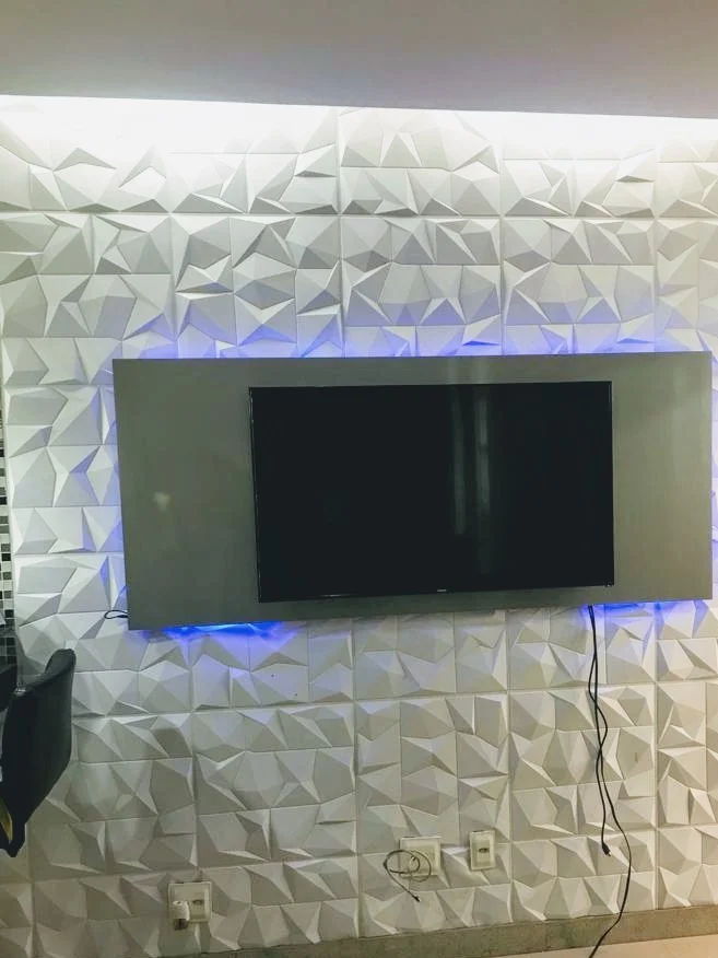 24 Placas Revestimento De Parede Pvc 3d 50x50cm (6 Metros) Modelo ...