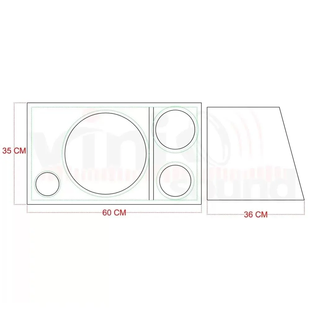 Caixa Trio 12' Subwoofer Pioneer + Taramps Modulo DS800x4 | MadeiraMadeira