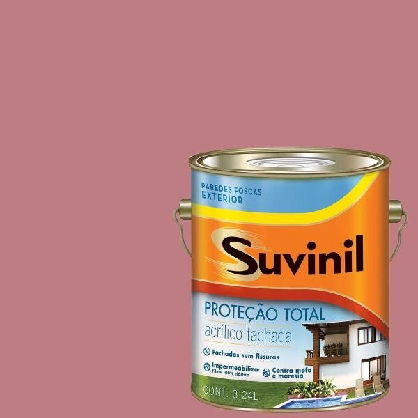 Tinta Emborrachada Suvinil Rosa-floral 3,6lts | MadeiraMadeira