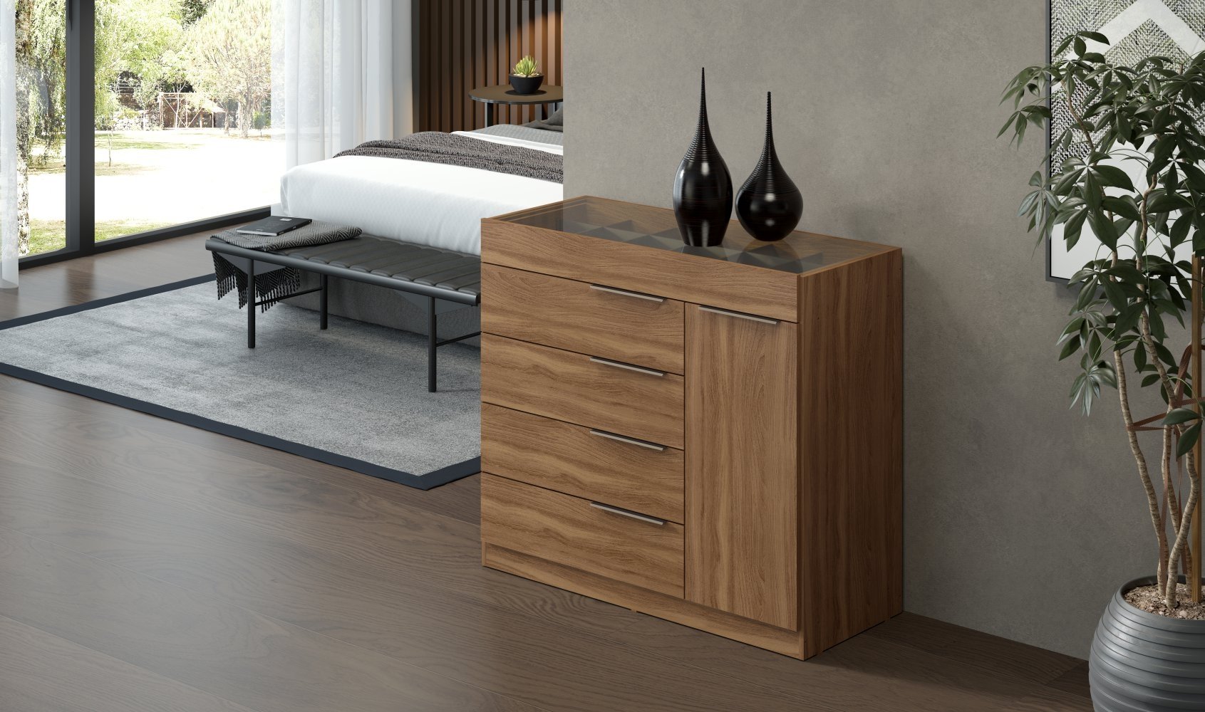 Cômoda com 5 Gavetas Vigo Amendola | MadeiraMadeira