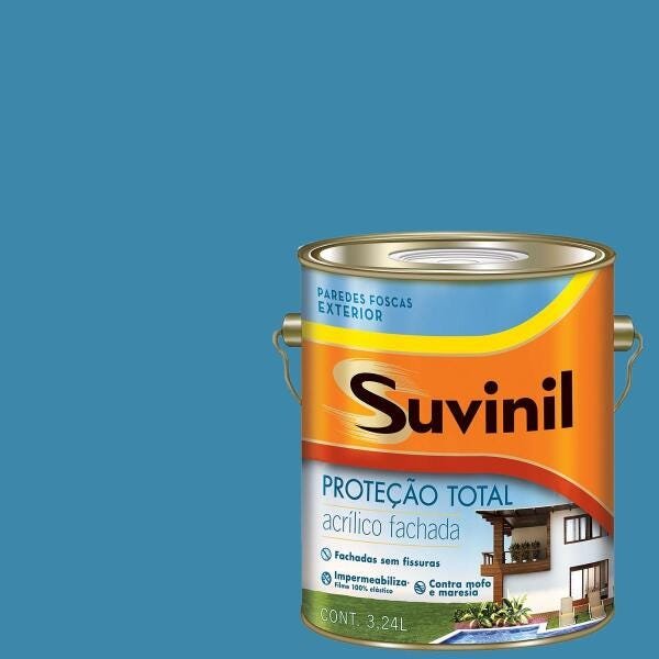Tinta Emborrachada Suvinil Azul-retrô 3,6lts | MadeiraMadeira