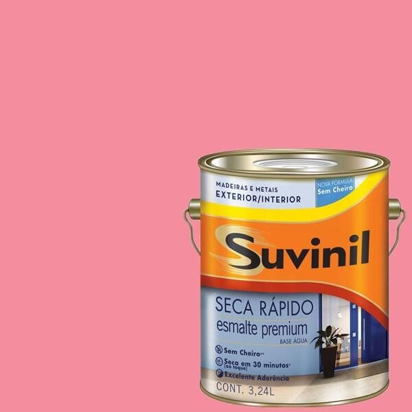 Tinta Esmalte Base Água Brilhante Suvinil Rosa Mangueira 3,6lts ...