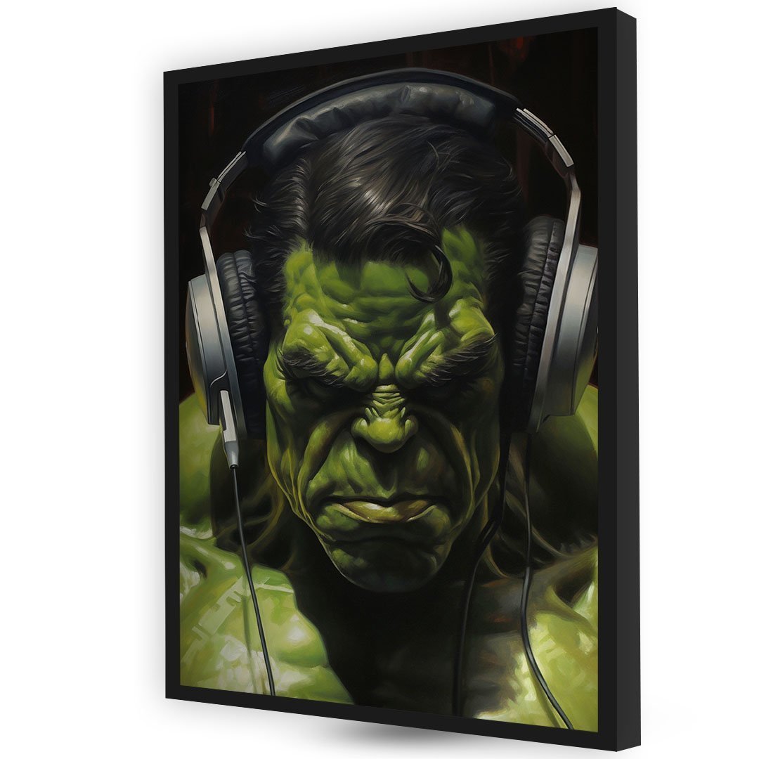 Quadro para Decoração de Quarto Motivação Academia Hulk Fone ...