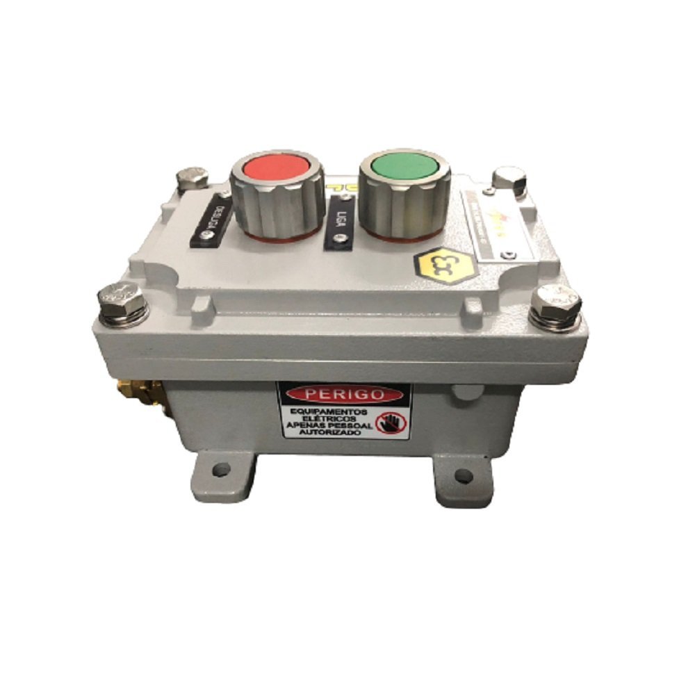 Botoeira Exd Liga/Desliga À Prova De Explosão 2 Botões De Impulso (Vd/Vm) 1na/1nf - Telbra TMX ...