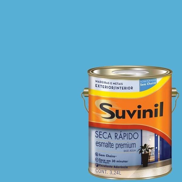 Tinta Esmalte Base Água Brilhante Suvinil Azul-glacial 3,6lts ...