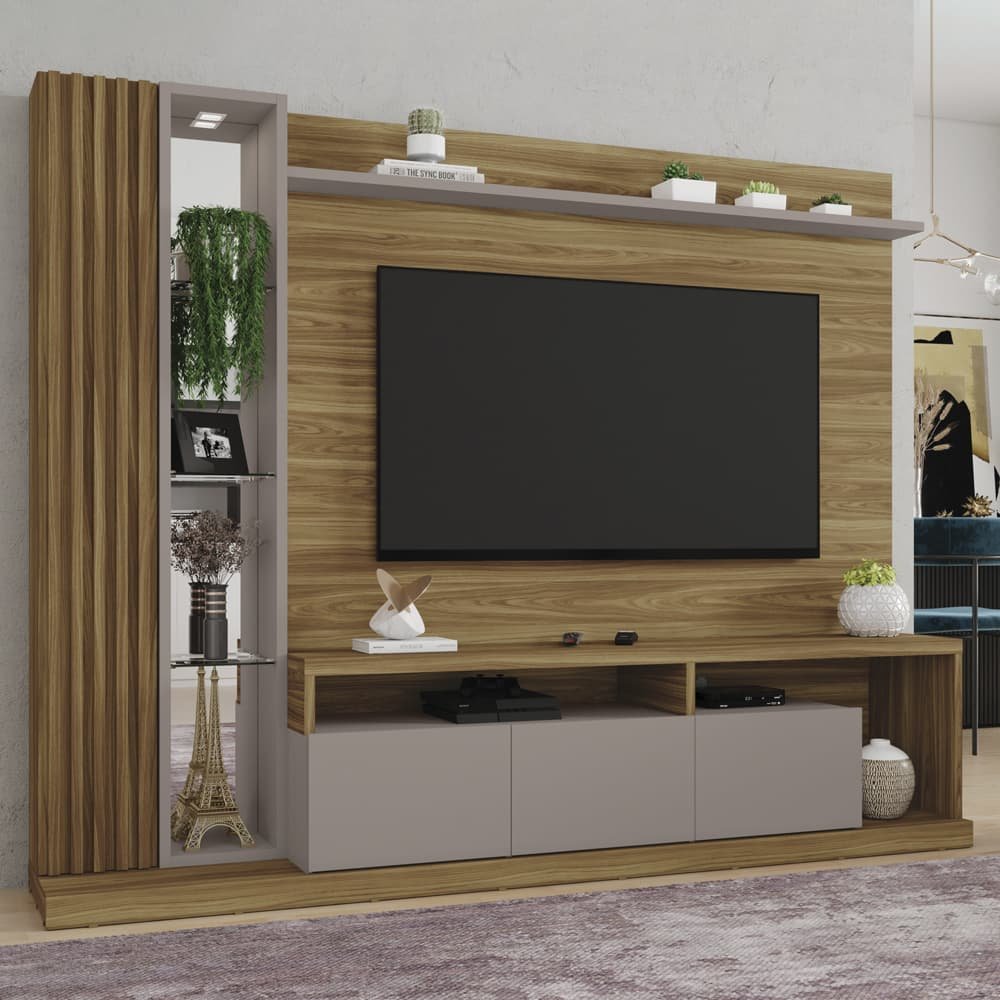 Home Theater Para TV 75 Polegadas Splendido Lâmina Mel Cacao - Caemmun ...