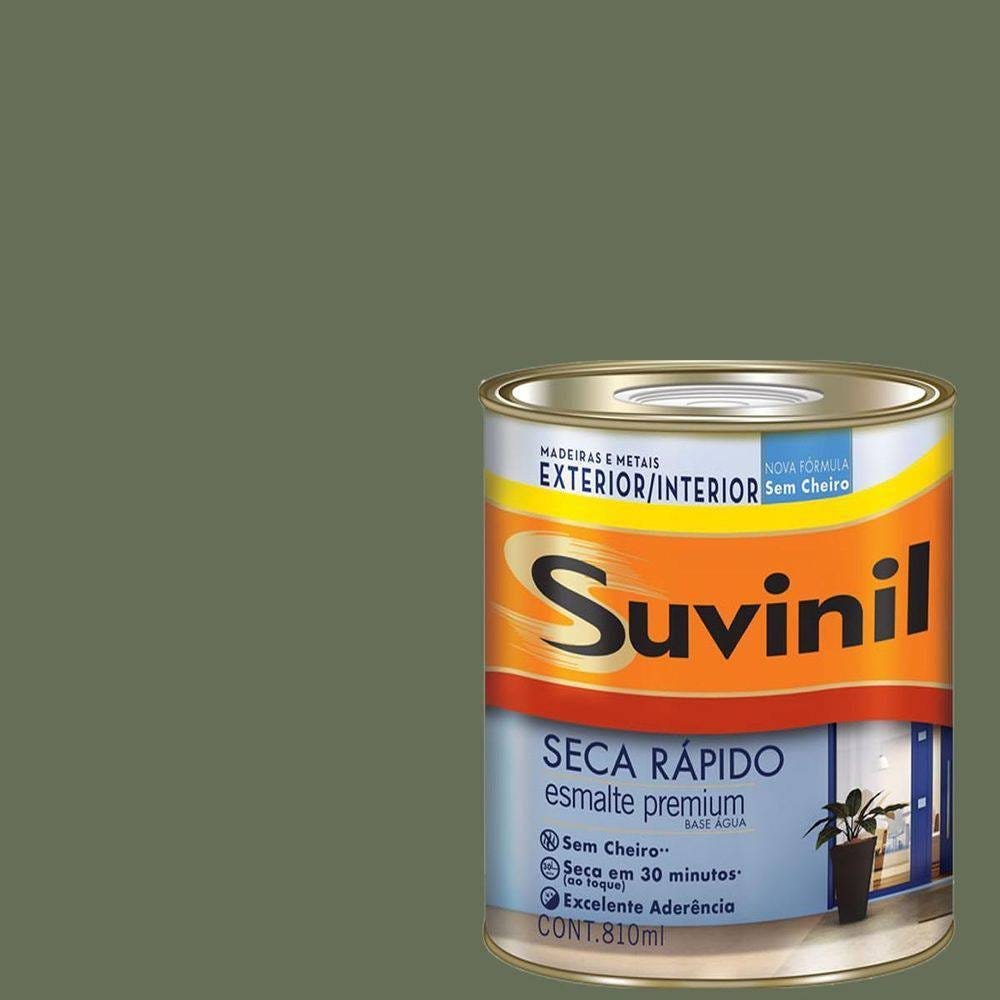 Tinta Esmalte Base Água Brilhante Suvinil Verde-exército 900ml ...