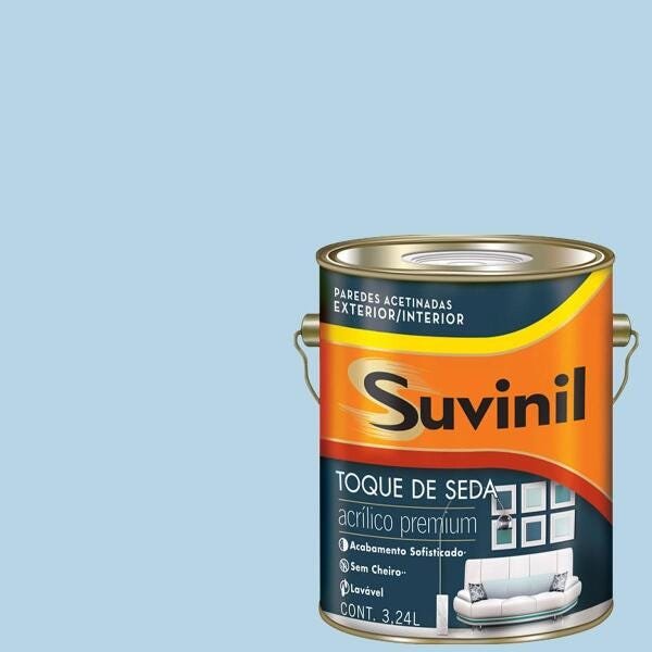 Tinta Acrílica Acetinada Suvinil Azul-bebê 3,6lts | MadeiraMadeira