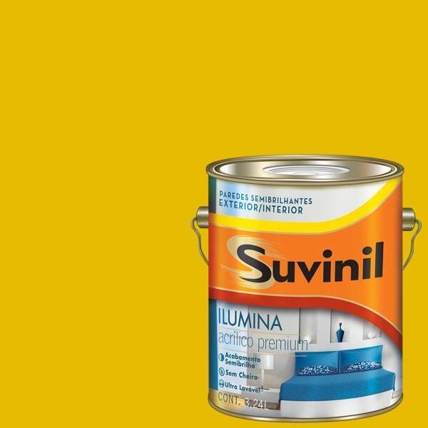 Tinta Acrílica Semi Brilho Suvinil Mostarda Americana 3,6lts ...