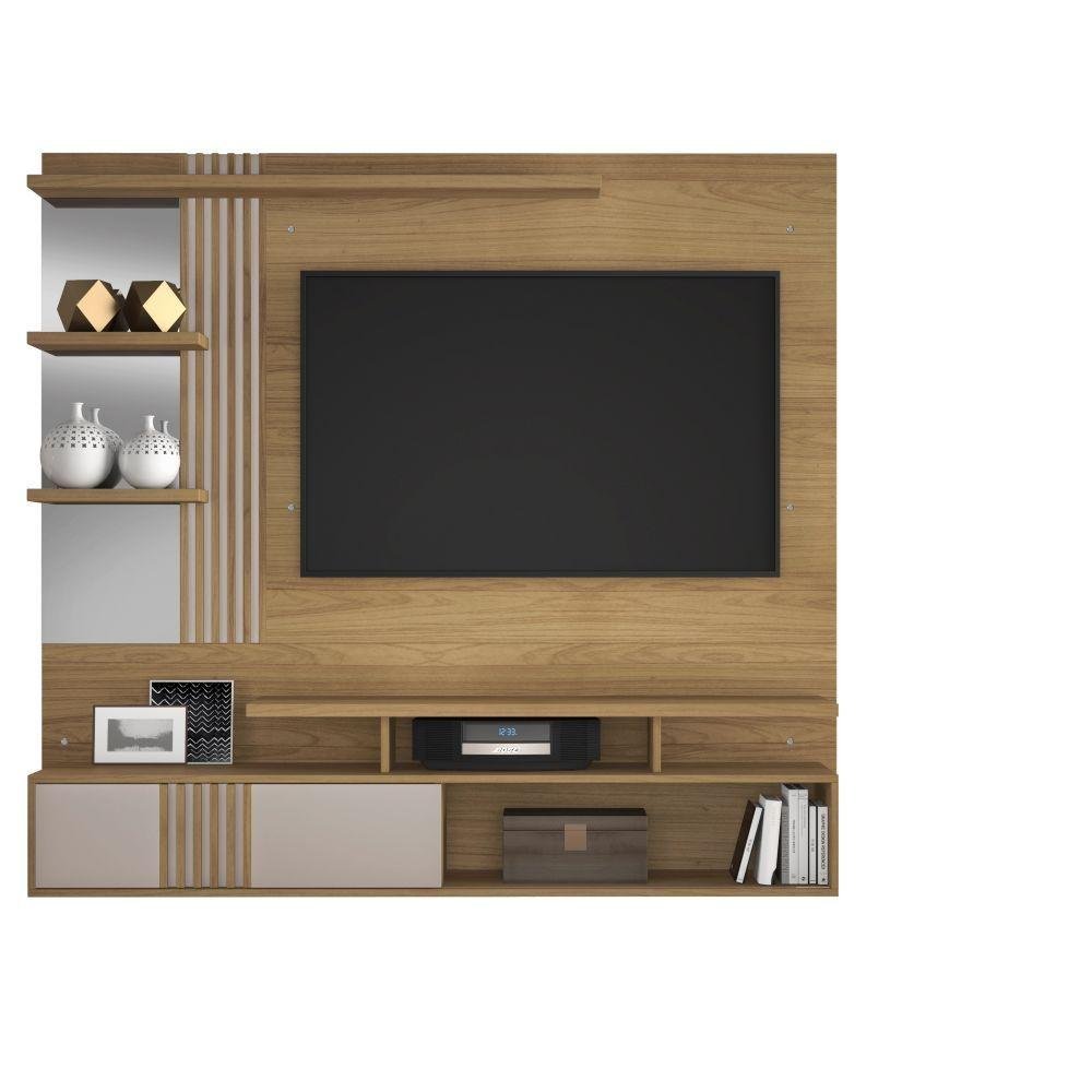 Painel Para Tvs Até 49" 2 Nichos E Porta Noronha/Off White | MadeiraMadeira