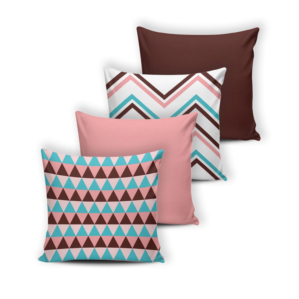 Kit 4 Capas de Almofadas Rose | MadeiraMadeira