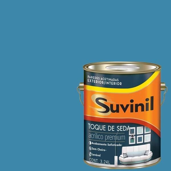 Tinta Acrílica Acetinada Suvinil Azul-retrô 3,6lts | MadeiraMadeira