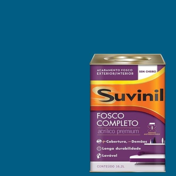 Tinta Acrílica Fosca Suvinil Azul-profundo 18lts | MadeiraMadeira