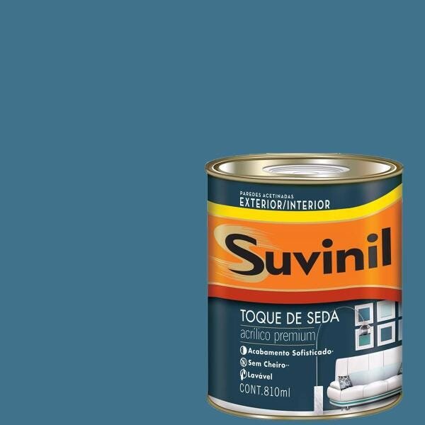 Tinta Acrílica Acetinada Suvinil Azul-infinito 900ml | MadeiraMadeira