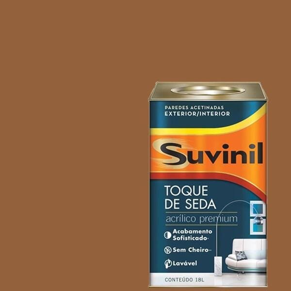 Tinta Acrílica Acetinada Suvinil Marrom Conhaque 18lts | MadeiraMadeira