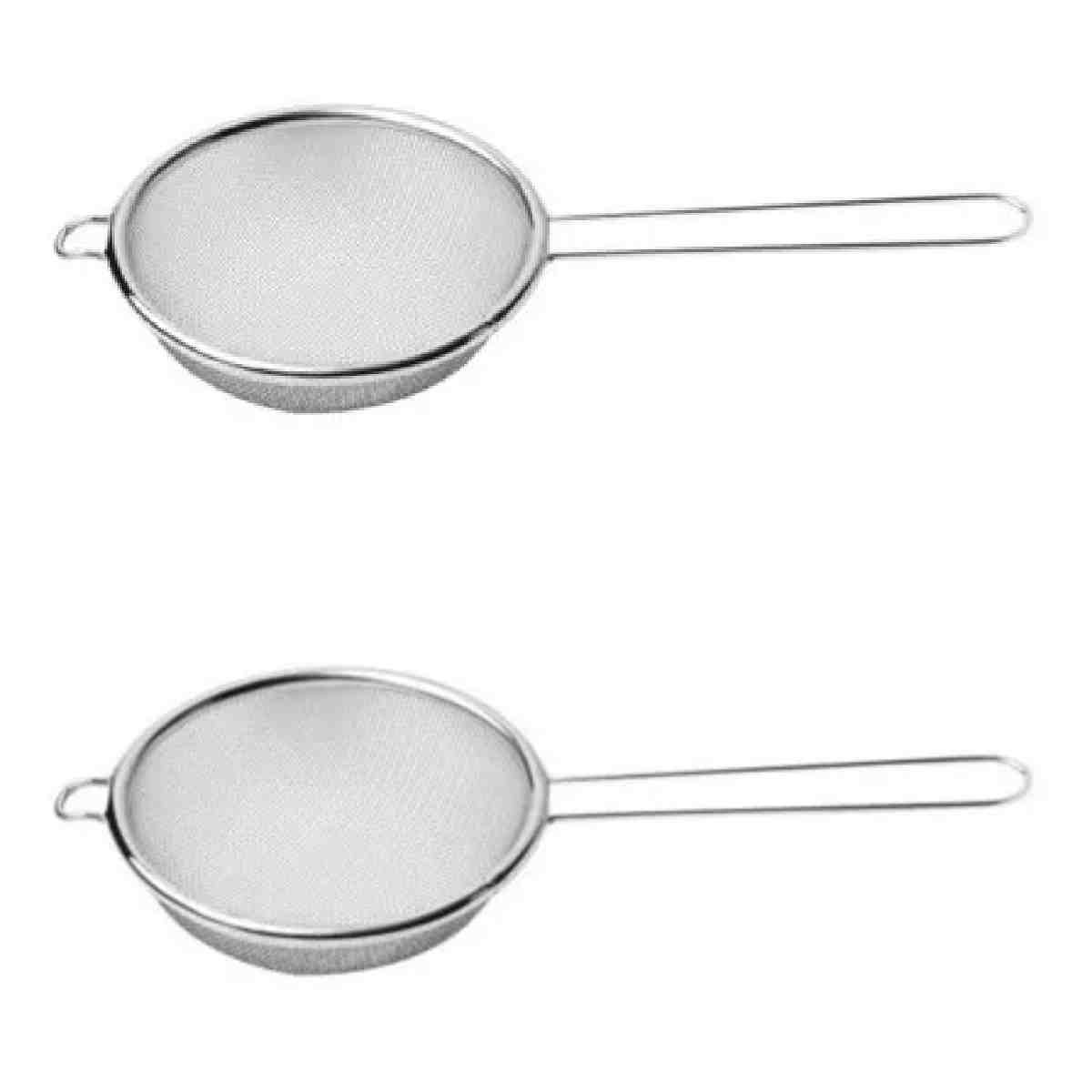 Kit 2 Peneiras Aço Inox Profissional para Cozinha 12cm | MadeiraMadeira