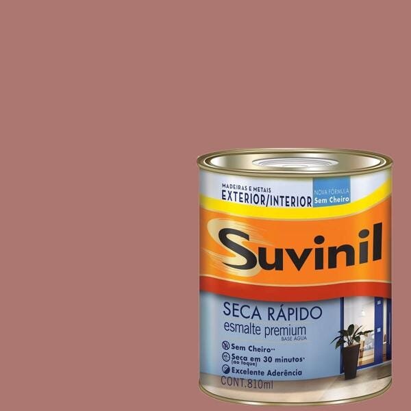 Tinta Esmalte Base Água Brilhante Suvinil Marrom-rosado 900ml ...