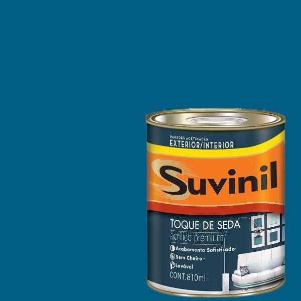 Tinta Acrílica Acetinada Suvinil Azul-profundo 900ml | MadeiraMadeira