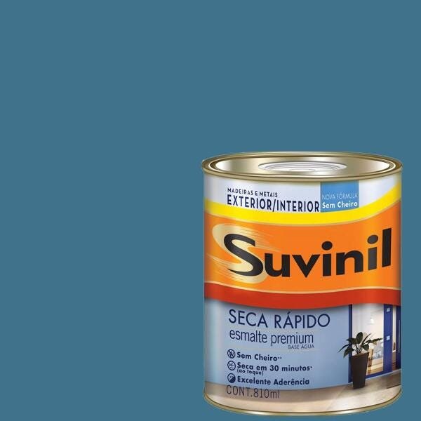 Tinta Esmalte Base Água Brilhante Suvinil Azul-infinito 900ml ...