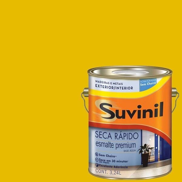 Tinta Esmalte Base Água Brilhante Suvinil Mostarda Americana 3,6lts ...