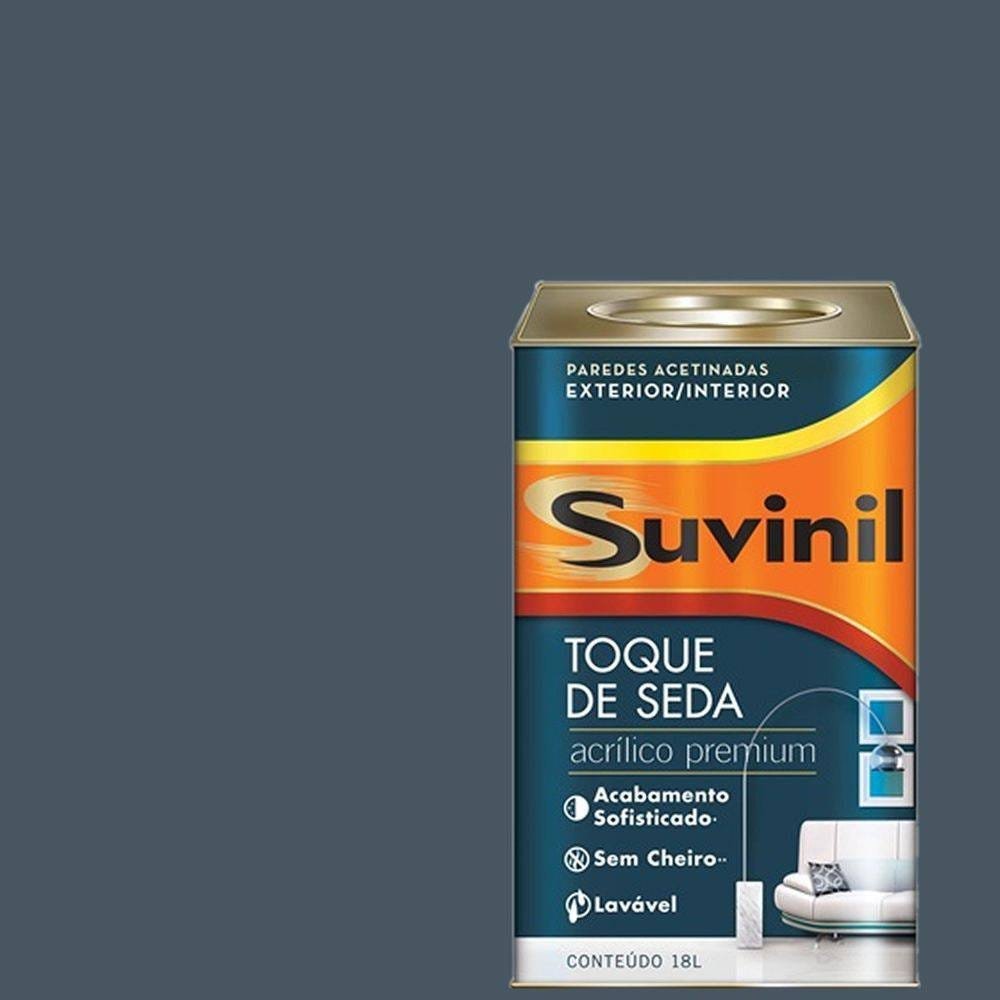 Tinta Acrílica Acetinada Suvinil Azul-Noturno 18Lts | MadeiraMadeira