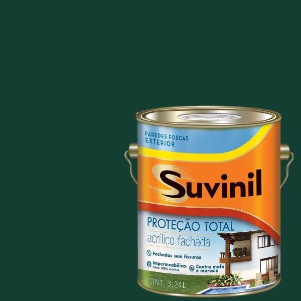Tinta Emborrachada Suvinil Verde Colonial 3,6lts | MadeiraMadeira