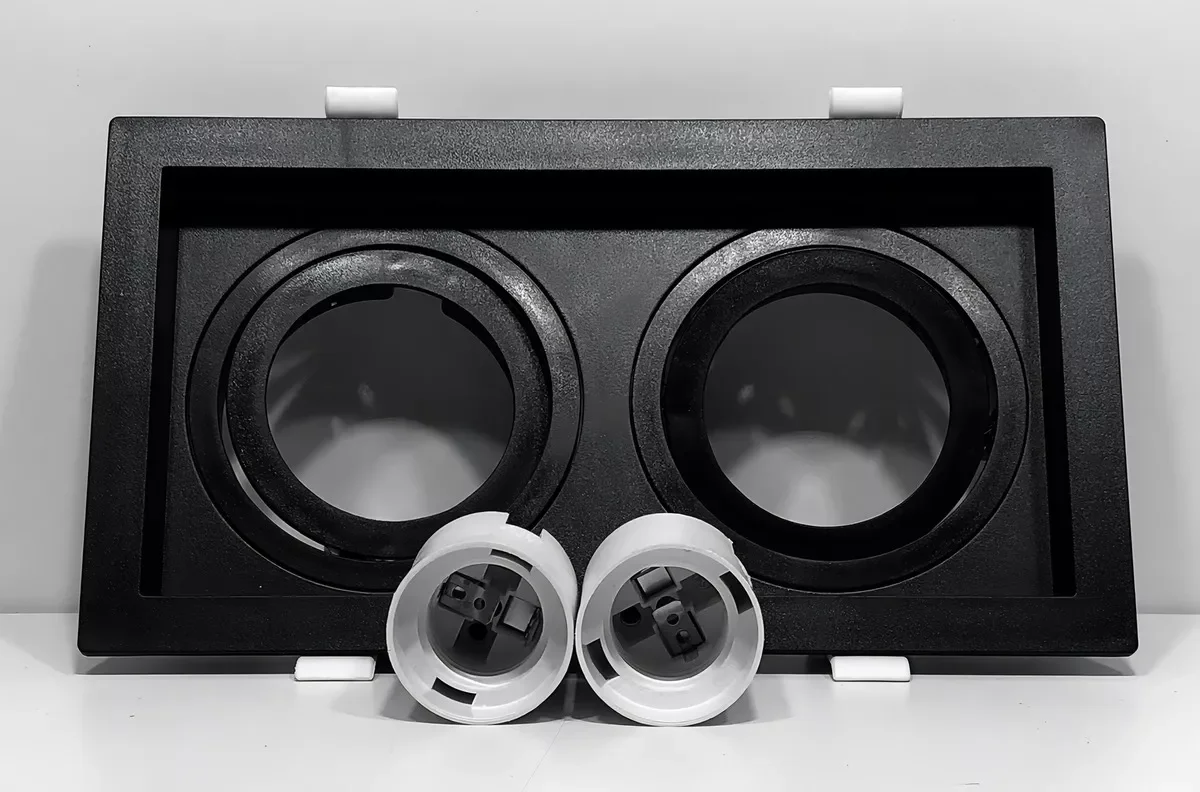 Embutido de Teto Par20 Duplo Recuado Preto - Moon | MadeiraMadeira