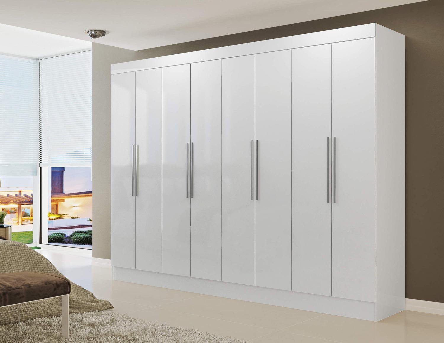 Guarda-Roupa Casal Nova York 8 Portas e 2 Gavetas Branco Maxel ...