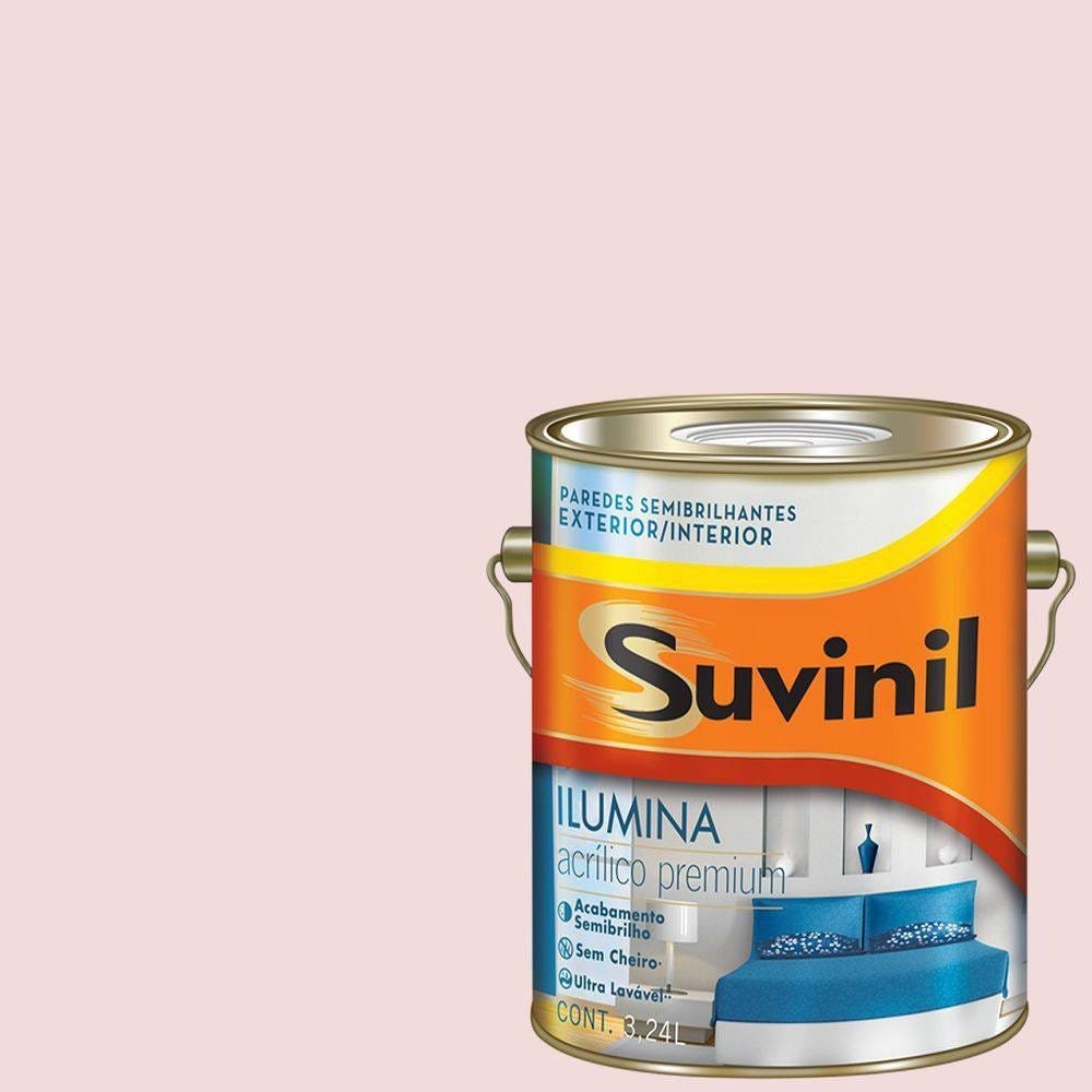 Tinta Acrílica Semi Brilho Suvinil Rosa-Bebê 3 | MadeiraMadeira