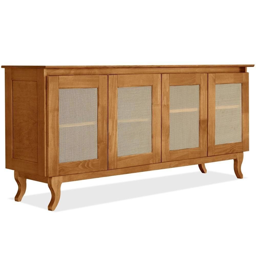 Buffet Aparador 4 Portas Com Tela 0709500 Imbuia Madeira | MadeiraMadeira