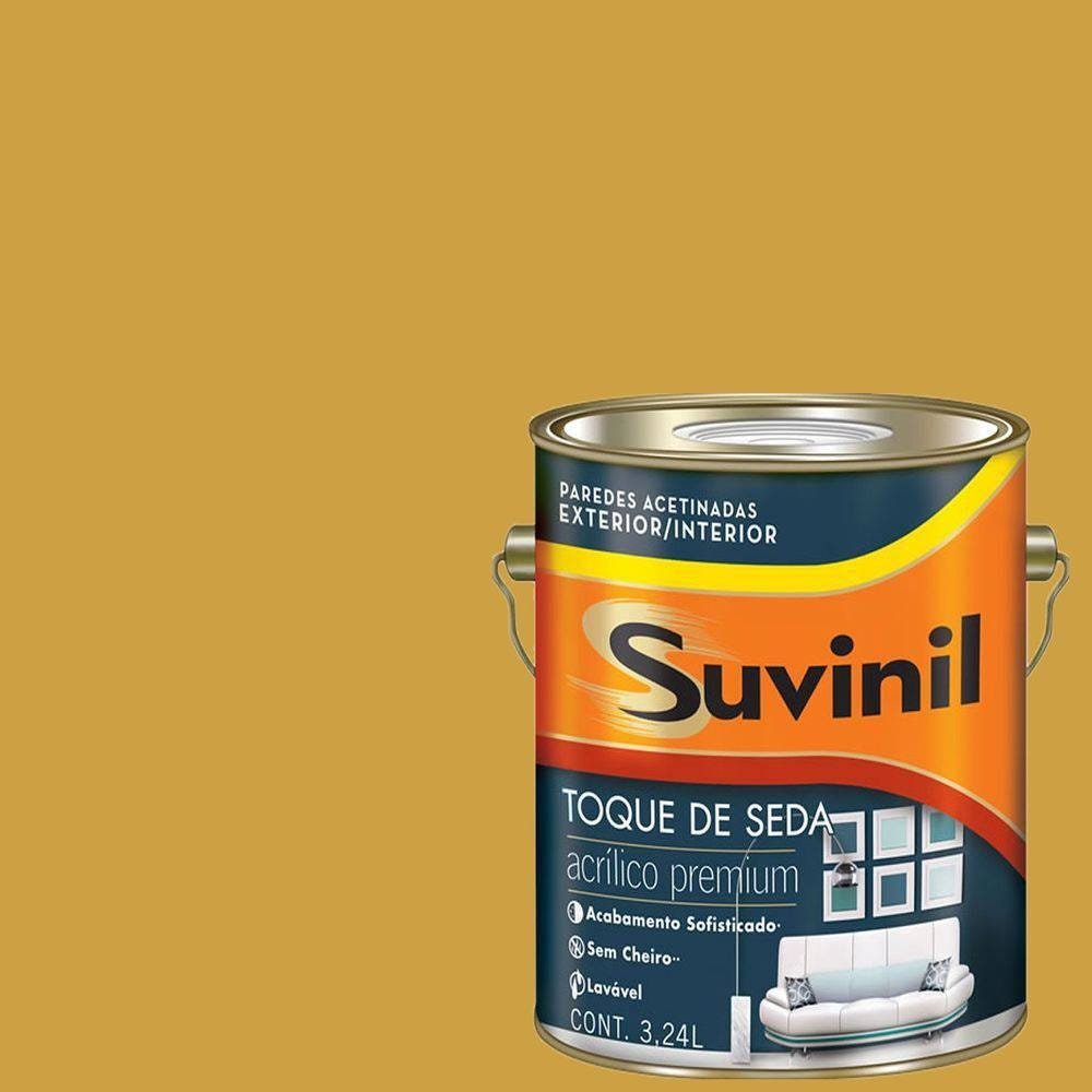 Tinta Acrílica Acetinada Suvinil Mostarda Dijon 3 | MadeiraMadeira