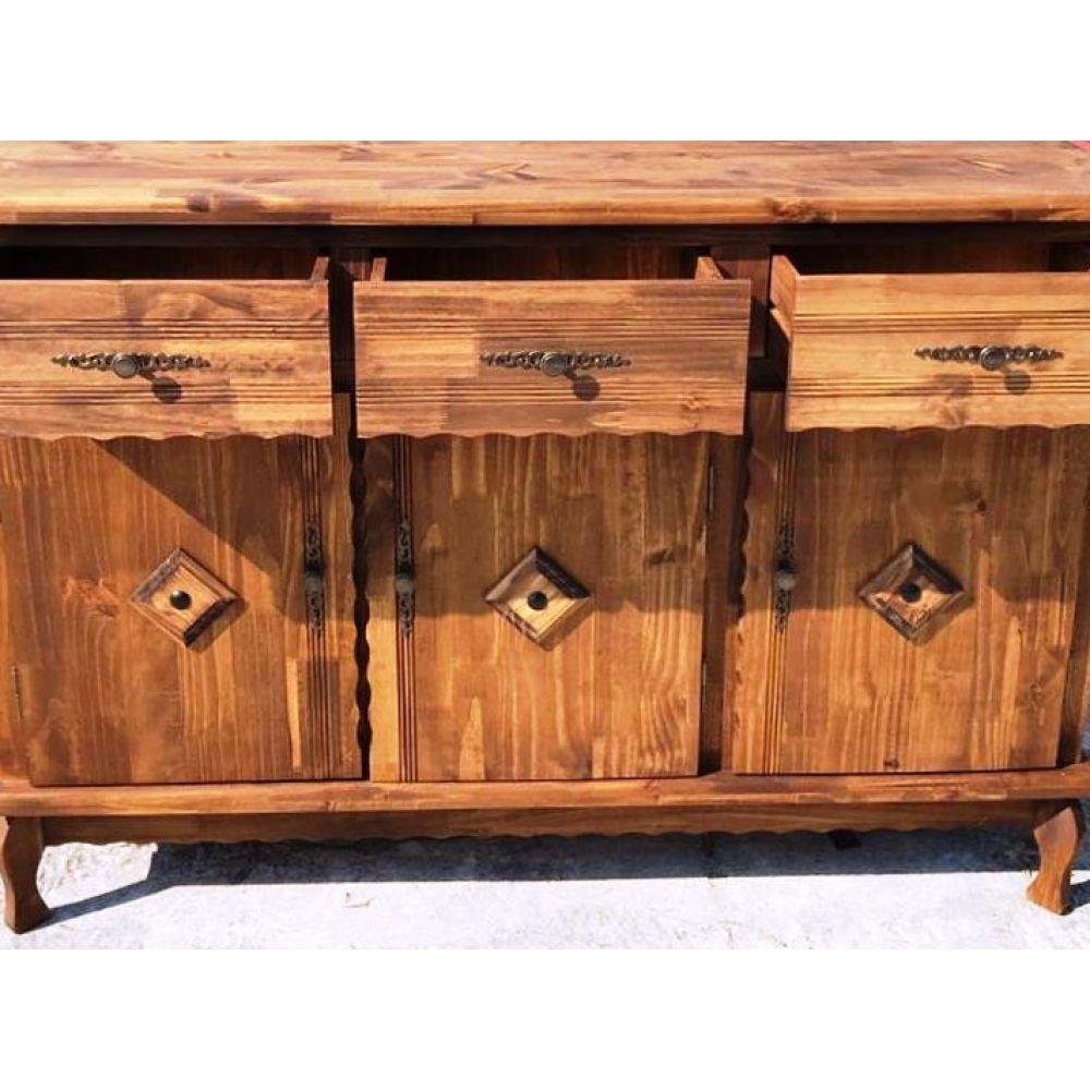 Balcão 3 Portas 3 Gavetas Pé Luís XV Móveis Rústicos Adelin ...