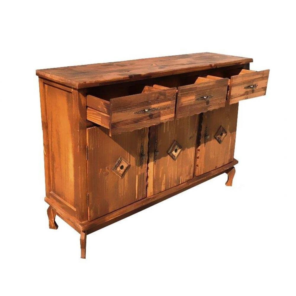 Balcão 3 Portas 3 Gavetas Pé Luís XV Móveis Rústicos Adelin ...