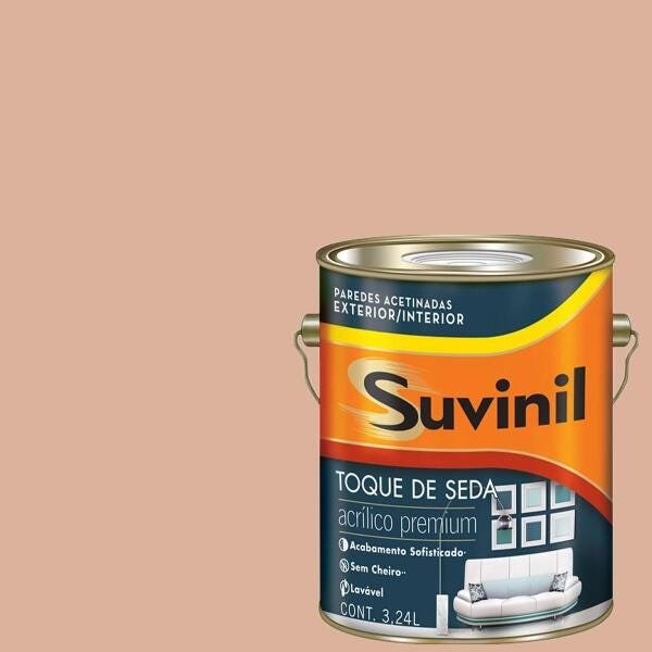 Tinta Acrílica Acetinada Suvinil Cor da Pele 3,6lts | MadeiraMadeira