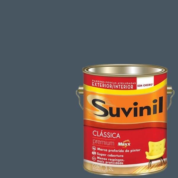 Tinta Látex Fosca Suvinil Azul-noturno 3,6lts | MadeiraMadeira
