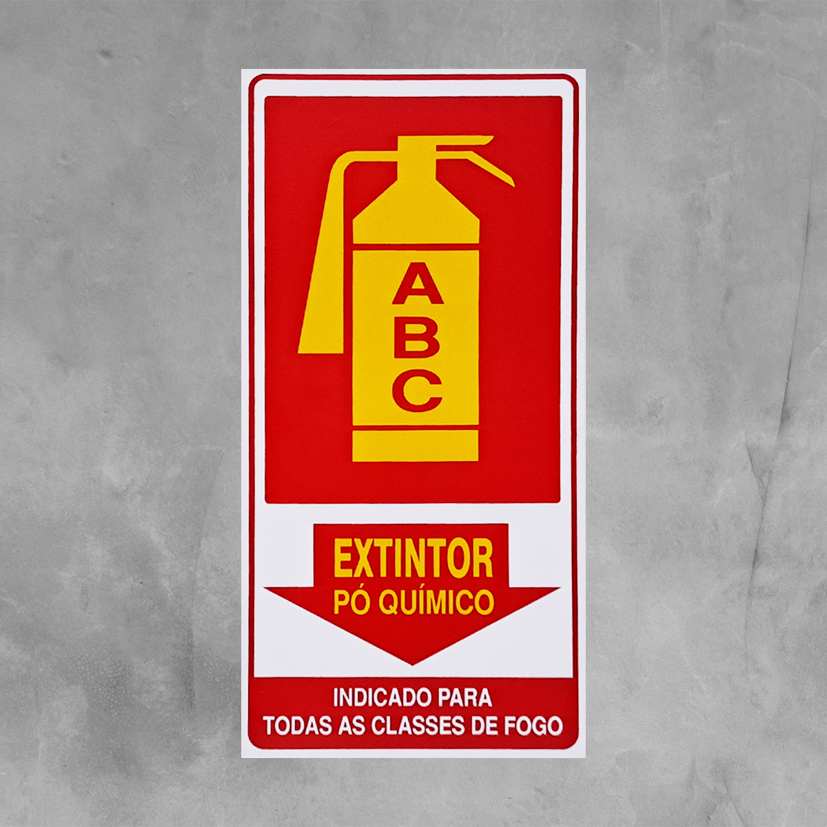 Combo 6 Placas De Sinalização Extintor ABC Pó Químico 15x30 Acesso - X ...