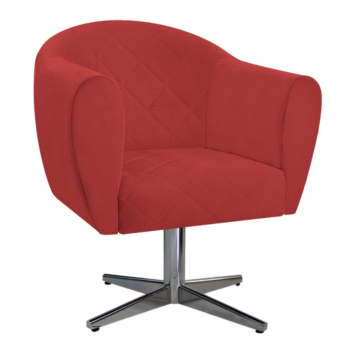 Poltrona Dandara Base de Metal Corano - ADJ Decor - Vermelho ...