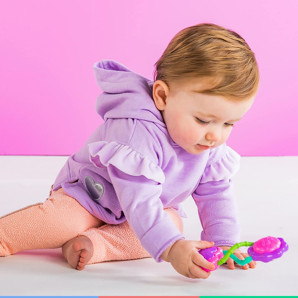 Chocalho Bebê Infantil 3m+ Formas Divertidas Texturizado Rattle & Shake ...
